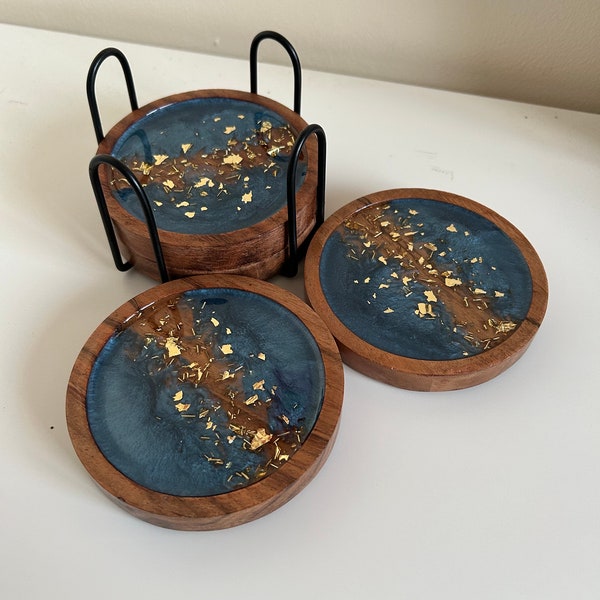 Blue Coasters - Etsy UK