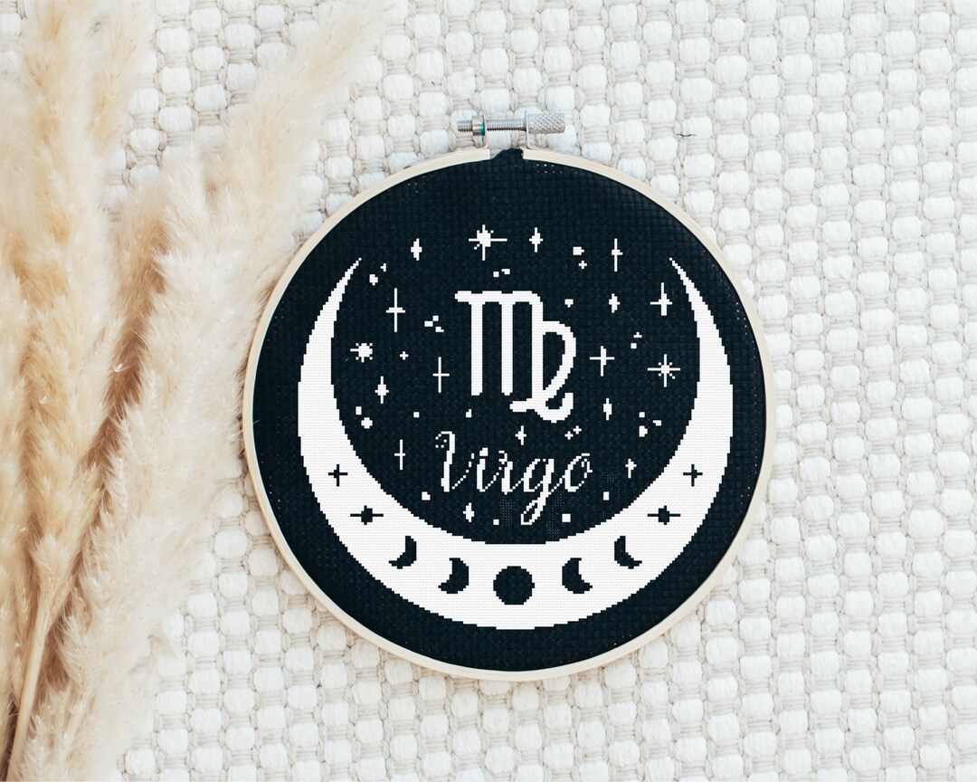 Virgo Zodiac/ Star Sign Celestial Cross Stitch Pattern for Beginners ...