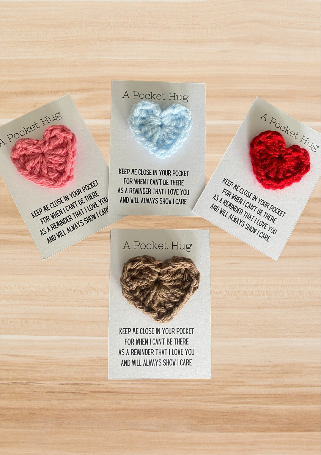 Pocket Crochet Hugs, Small Gifts, Keepsakes, Crochet Hug Hearts, Love ...