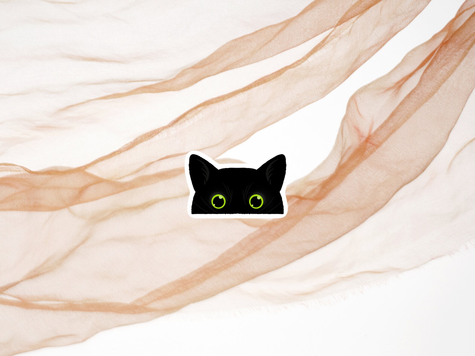 Peeking Cat Sticker Cat Meme Funny Cat Sticker Water - Etsy