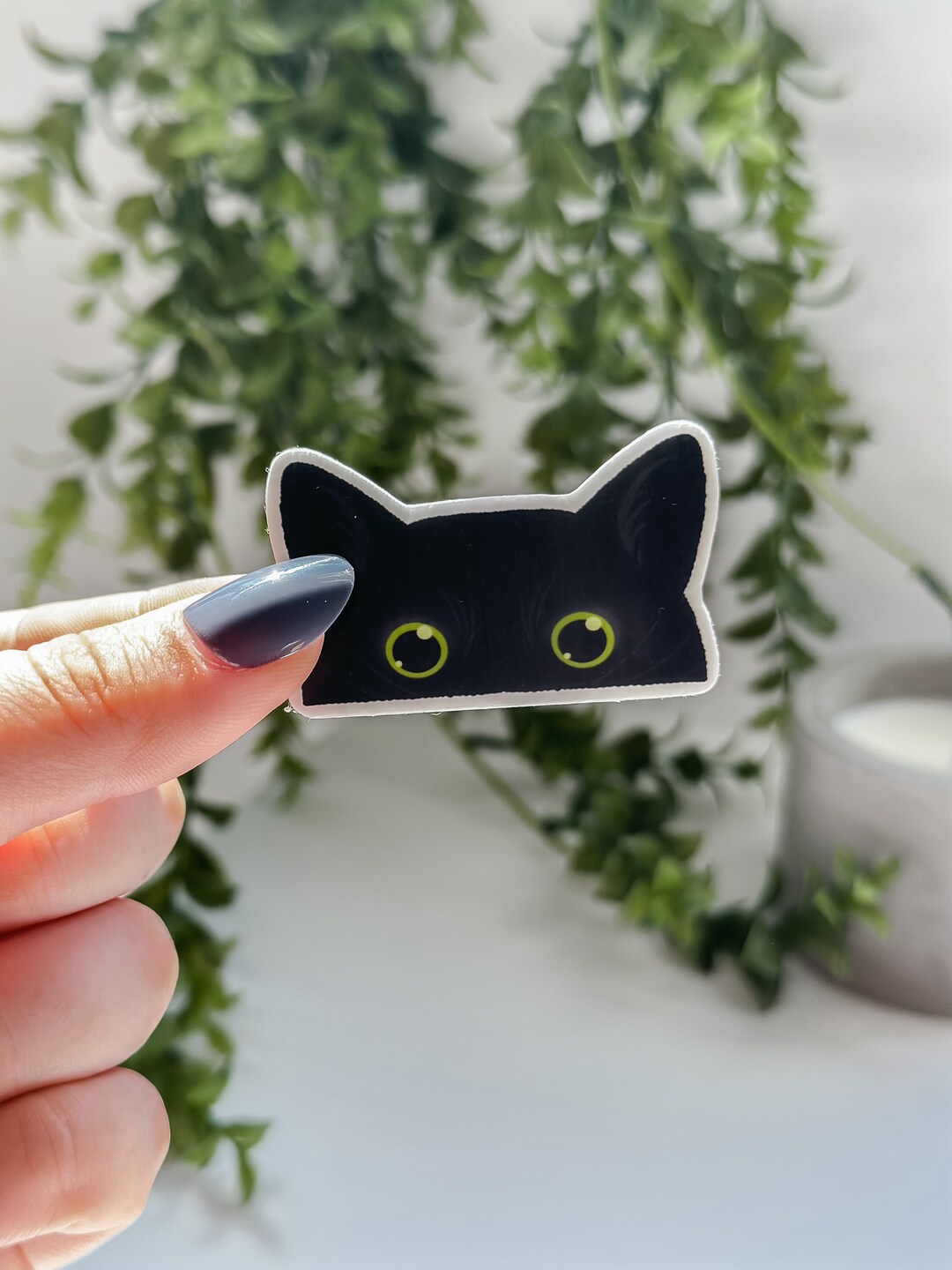 Peeking Cat Sticker - Cat Meme - Funny Cat Sticker - Water Bottle ...