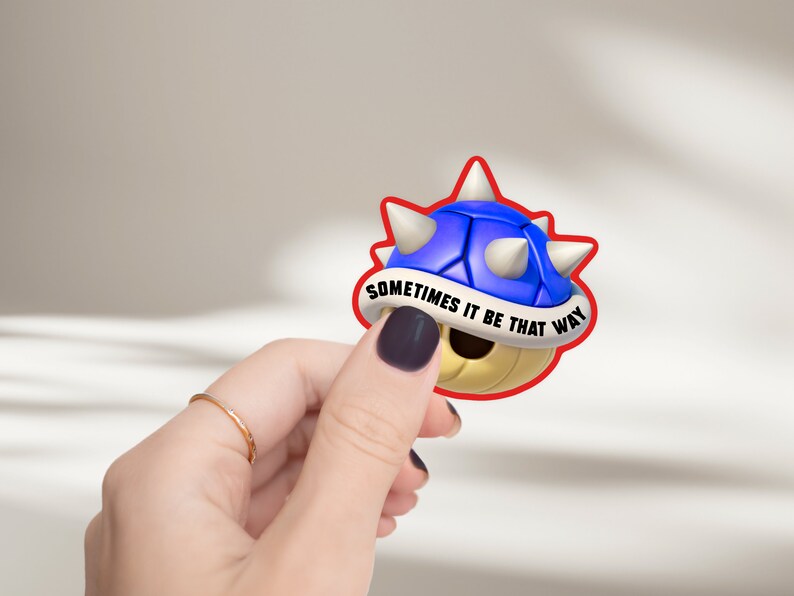 Mario Kart Blue Shell Sticker Video Game Sticker Funny - Etsy