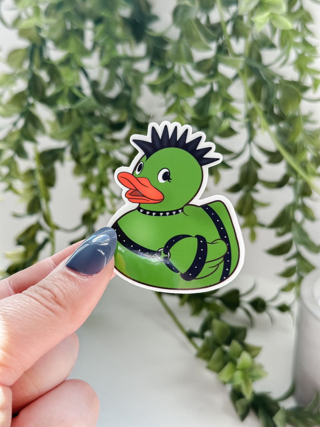 Punk Duck Sticker - Rubber Duck - Punk Sticker - Emo Sticker - Water ...