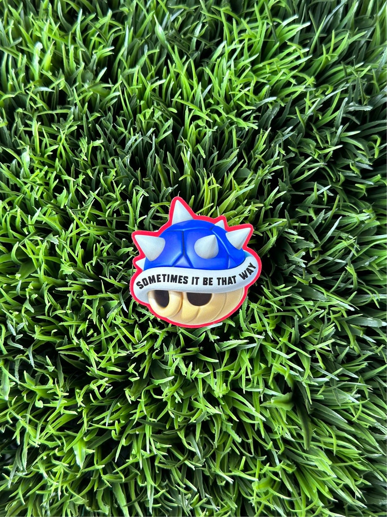 Mario Kart Blue Shell Sticker Video Game Sticker Funny - Etsy