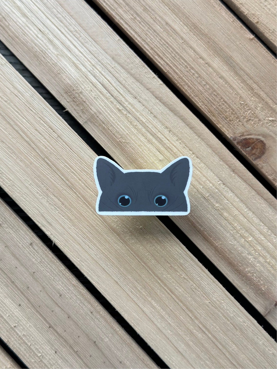 Peeking Cat Sticker Cat Meme Funny Cat Sticker Water - Etsy