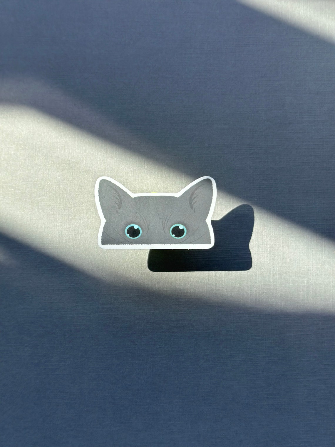 Peeking Cat Sticker Cat Meme Funny Cat Sticker Water - Etsy
