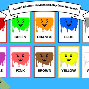 Colorful Adventures: Learn and Play Color Flashcards - Etsy