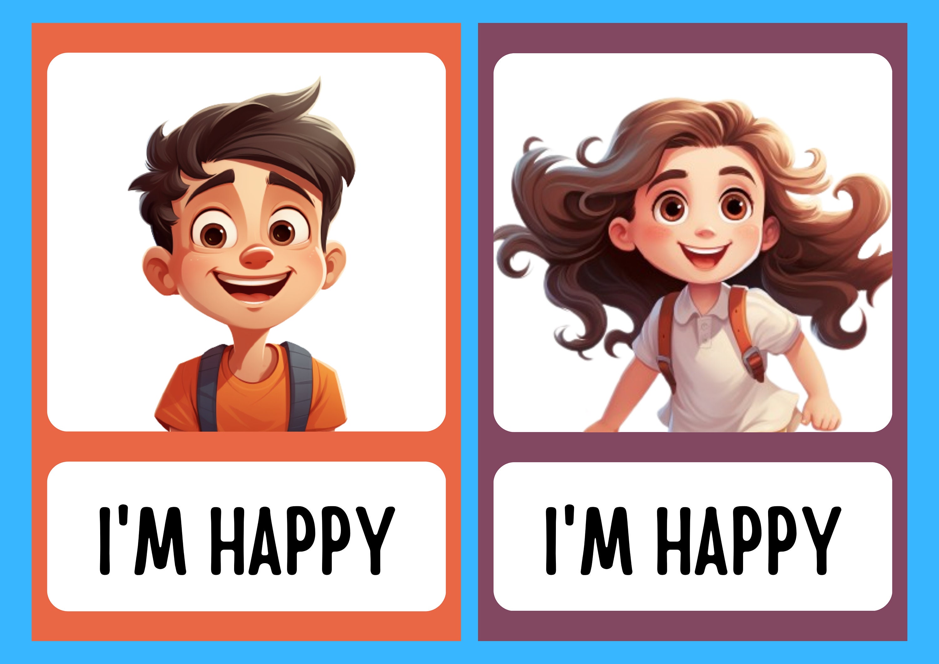 Feelings Fiesta: 20 Emotion Discovery Flashcards for Kids - Etsy