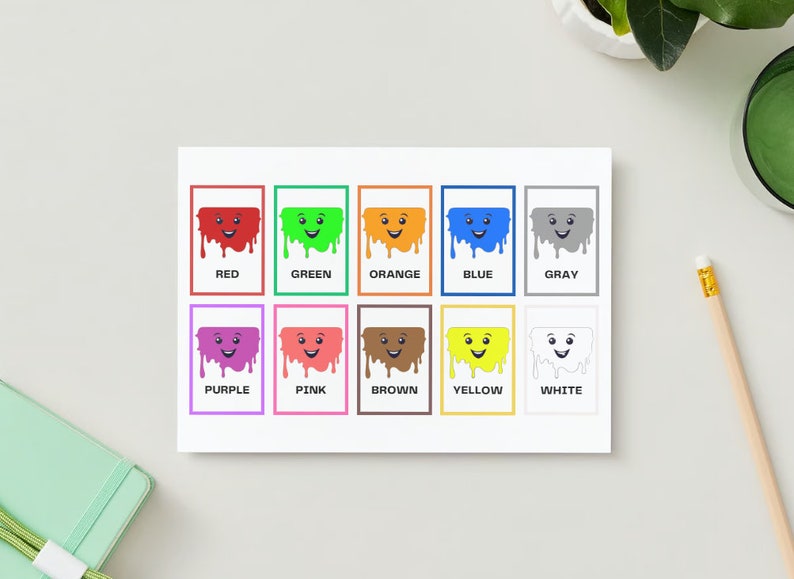 Colorful Adventures: Learn and Play Color Flashcards - Etsy