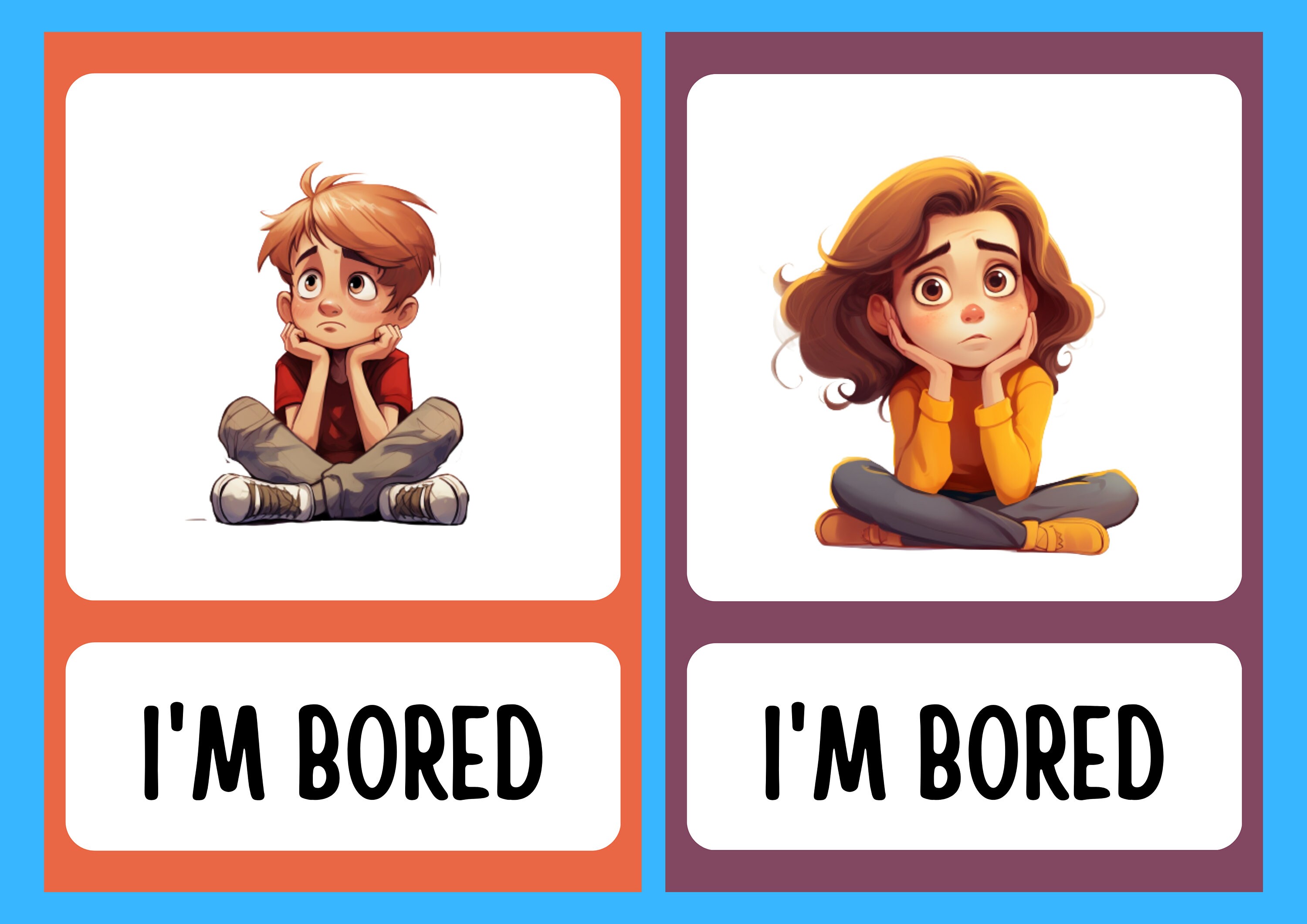 Feelings Fiesta: 20 Emotion Discovery Flashcards for Kids - Etsy