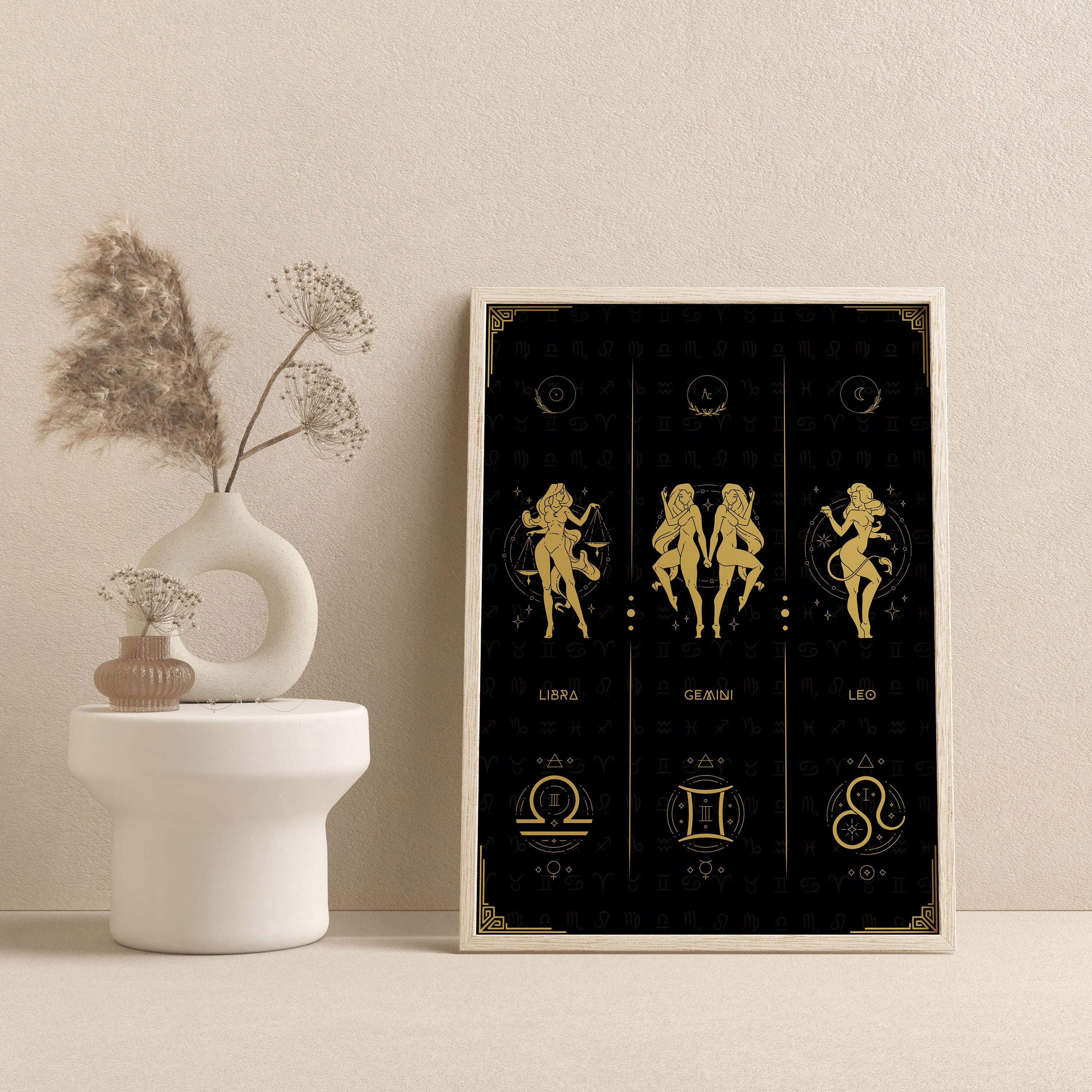 Custom Big Three Astrology Signs Wall Art Custom Sun Moon and - Etsy ...