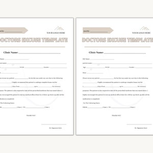 Editable Doctor Excuse Template, Doctor Excuse for Work, Doctor Excuse ...