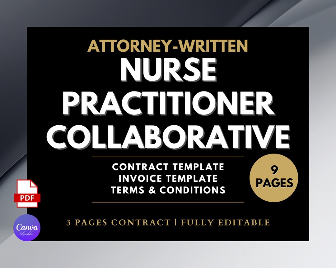 Nurse Practitioner Collaborative Agreement, Editable Attorney-written ...