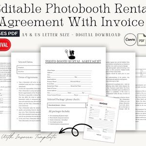 Editable Photo Booth Rental Agreement Template | Photo Booth Contract ...