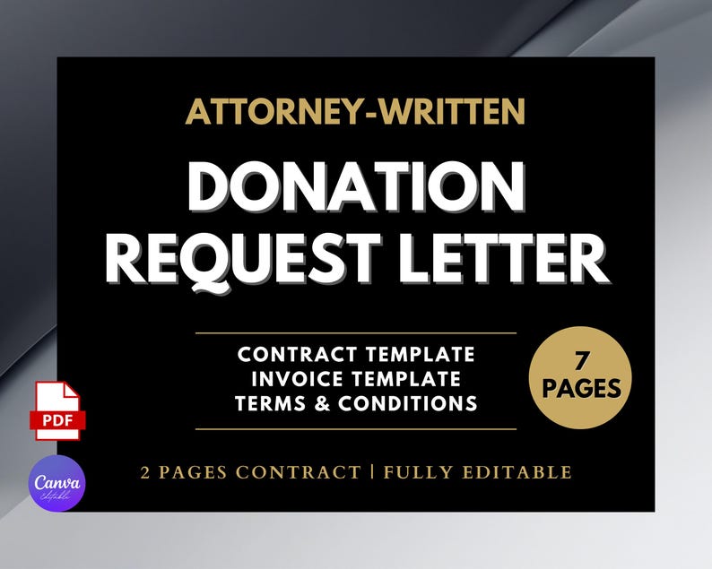 Professional Donation Request Letter Template. Google Docs/microsoft ...