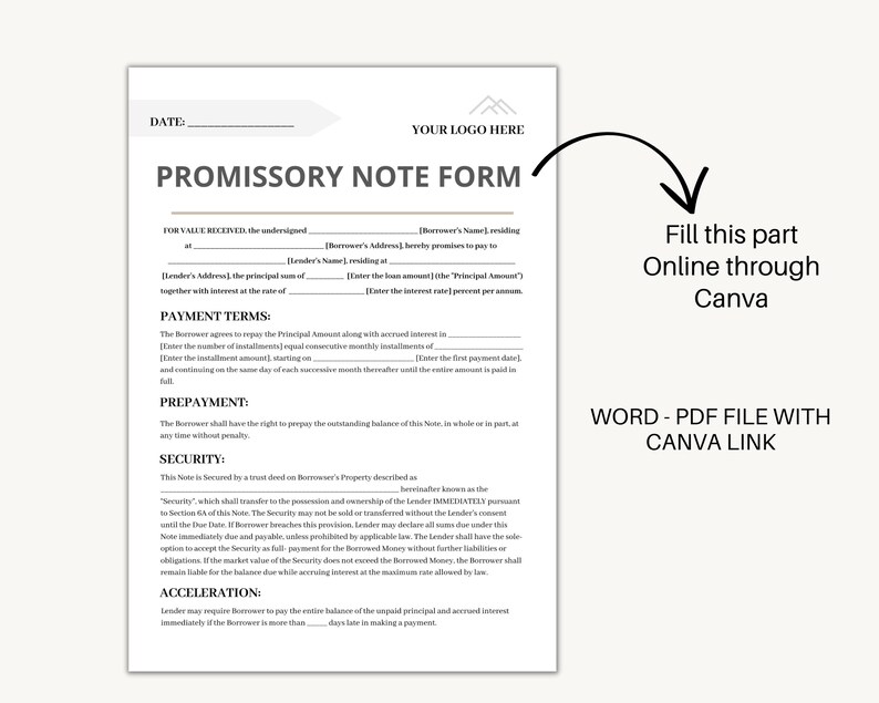 Editable Promissory Note Form, Promissory Note Templates, Obsolete ...