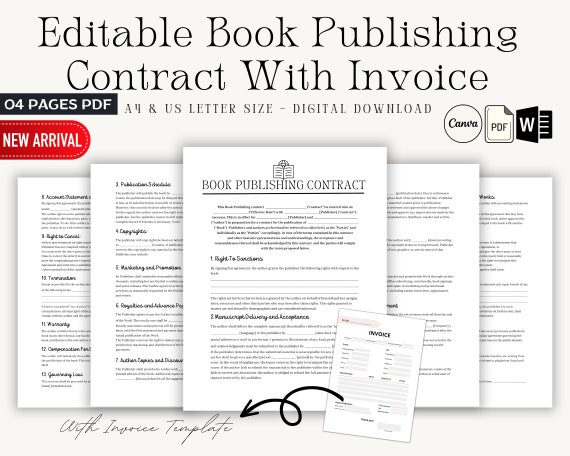 Publishing Contract Template Book Or Music Publishing Agreement,