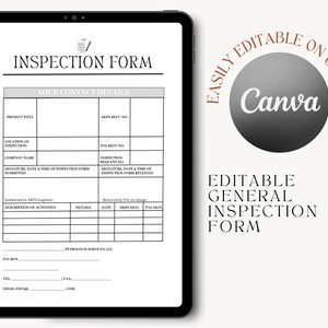 Editable General Inspection Form With Invoice Template, Inspection ...