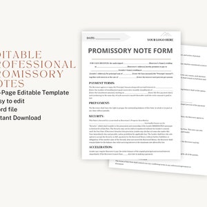 Editable Promissory Note Form, Promissory Note Templates, Obsolete ...