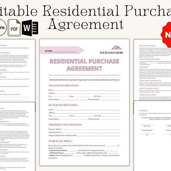 Editable Vehicle Bill of Sale, Motor Vehicle Sale Contract, Vehicle ...