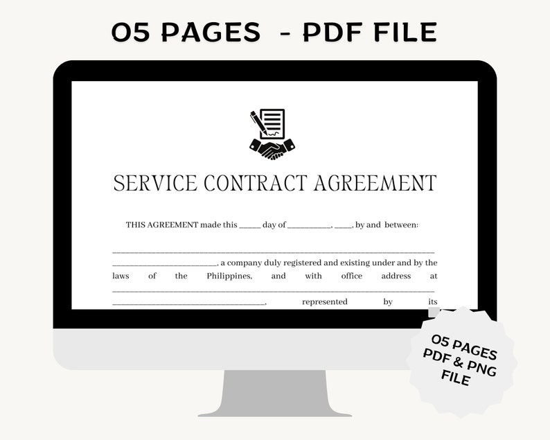 Services Contract Agreement Template, Service Contract Template, Scope ...