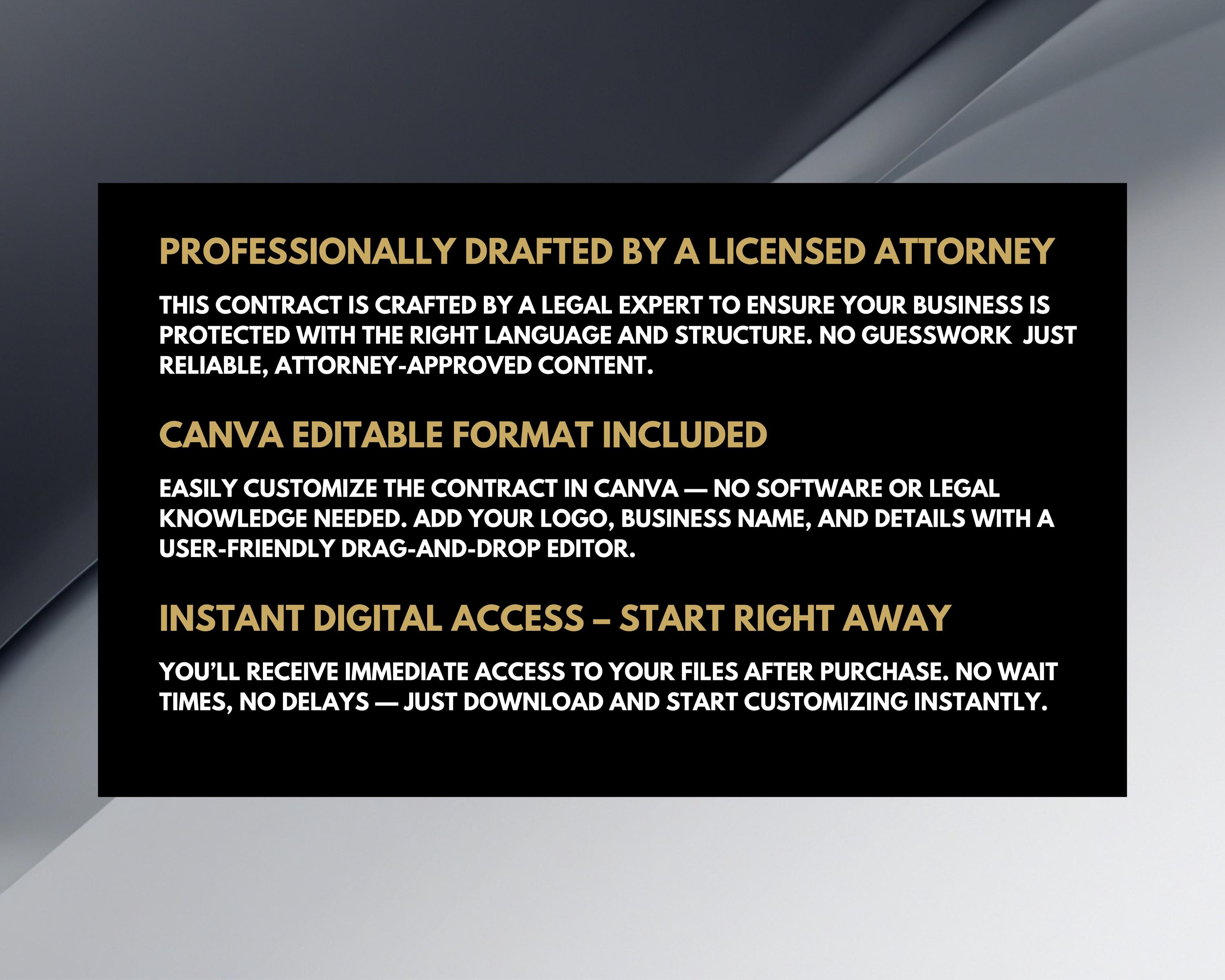 Professional Consignment Contract, Attorney-written, 9 Pages (canva ...