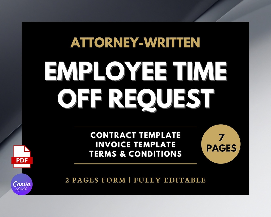 Employee Time-off Request Template, Editable Canva/word Doc - Etsy