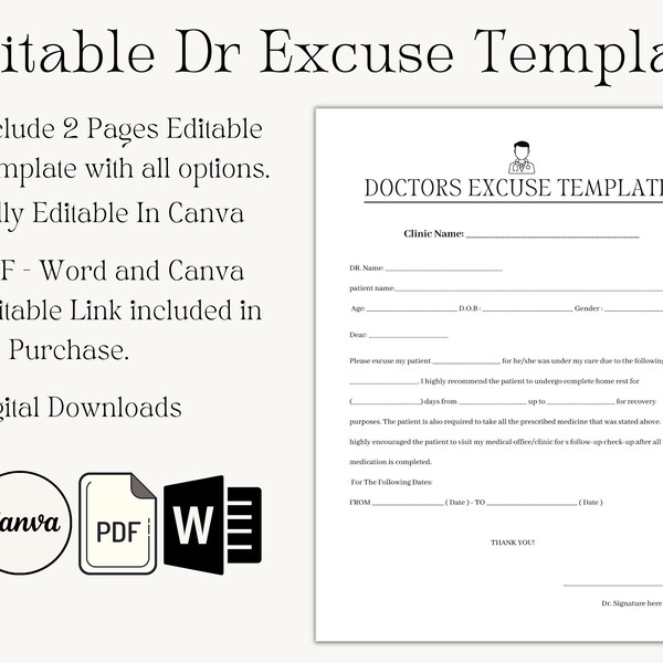 Fake Doctor Note - Etsy