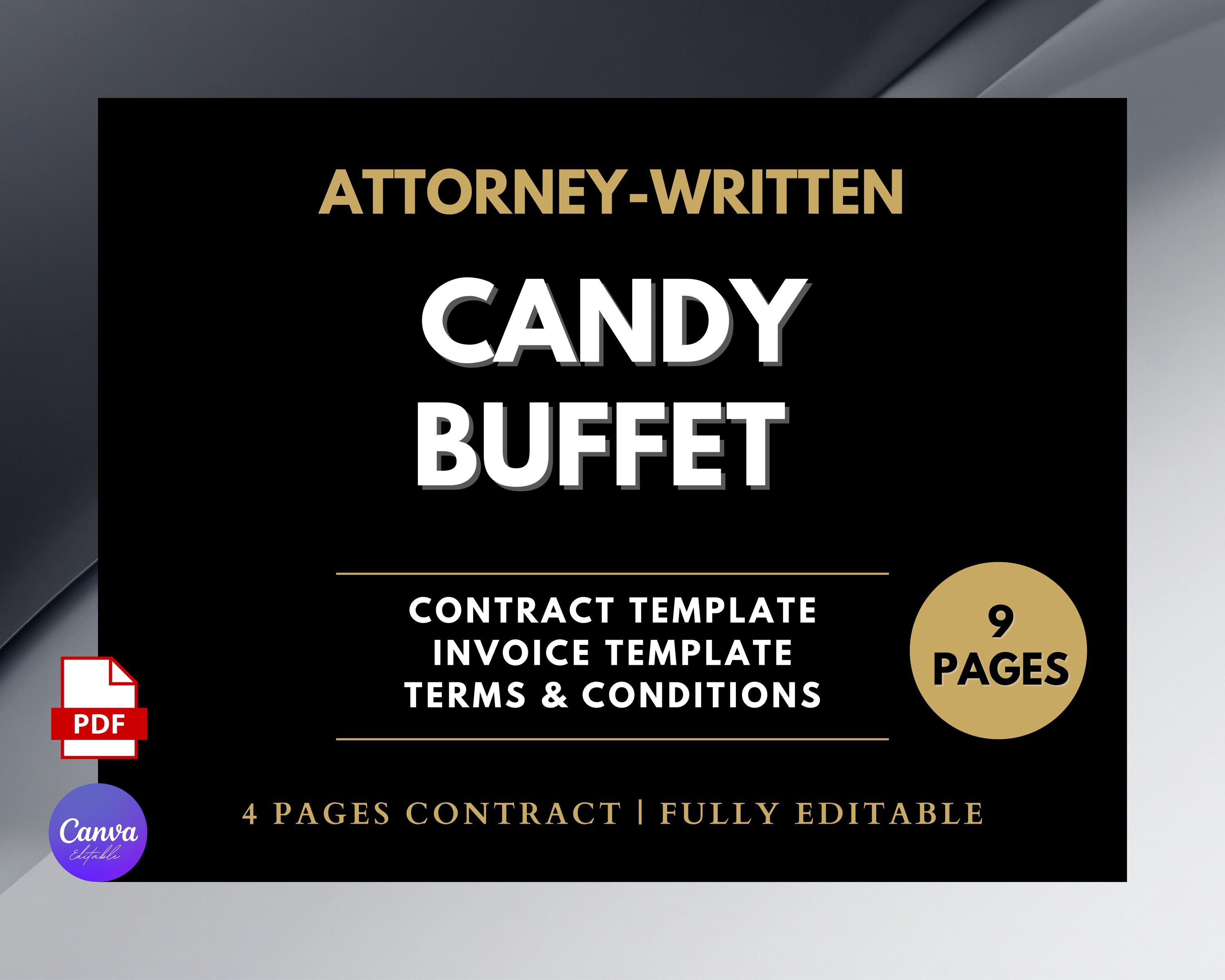 Editable Candy Buffet Contract Template, Dessert Table Service ...
