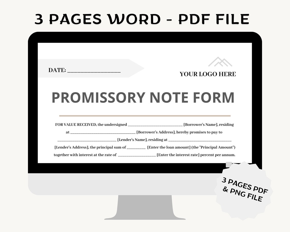 Editable Promissory Note Form, Promissory Note Templates, Obsolete ...