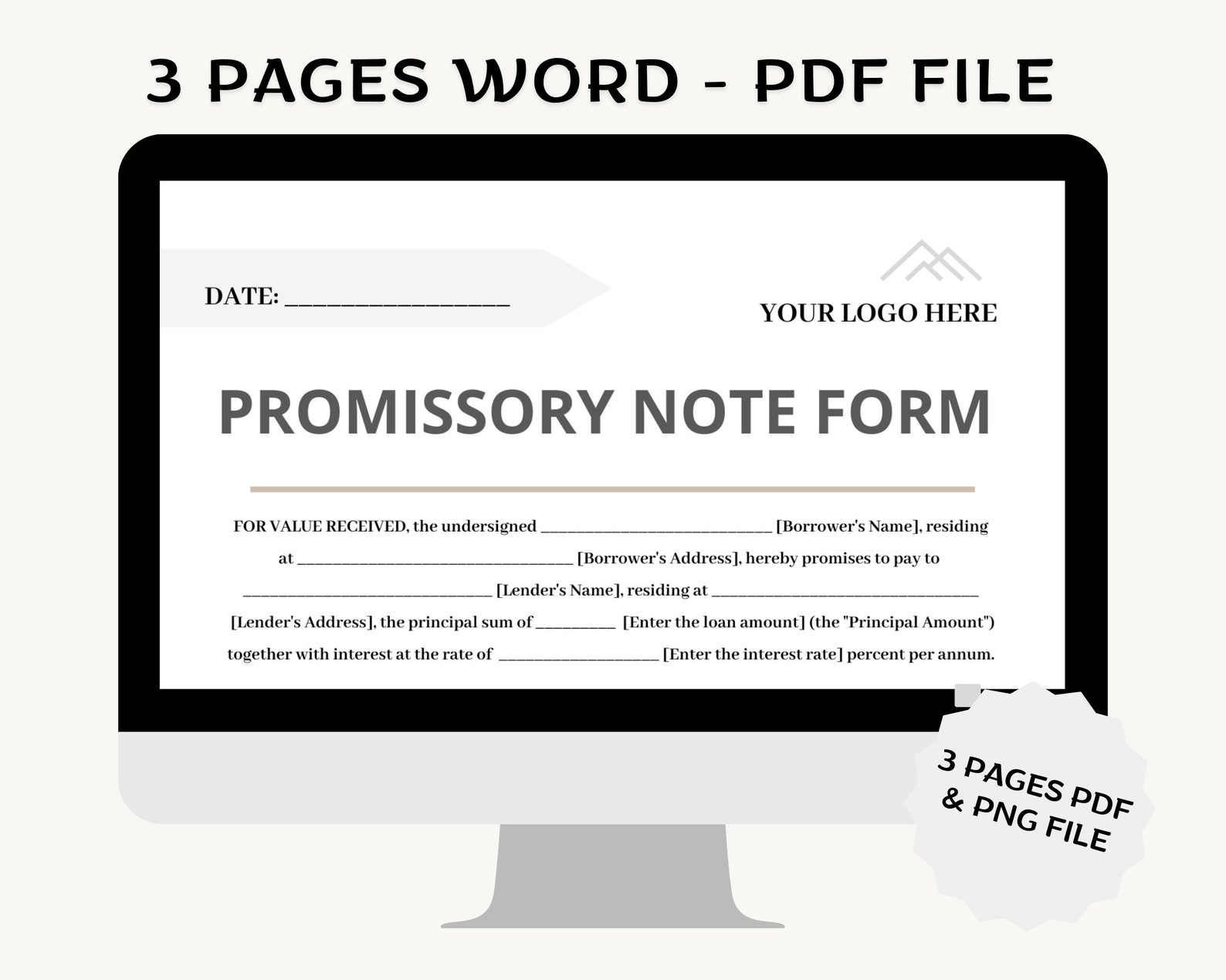 Editable Promissory Note Form, Promissory Note Templates, Obsolete ...