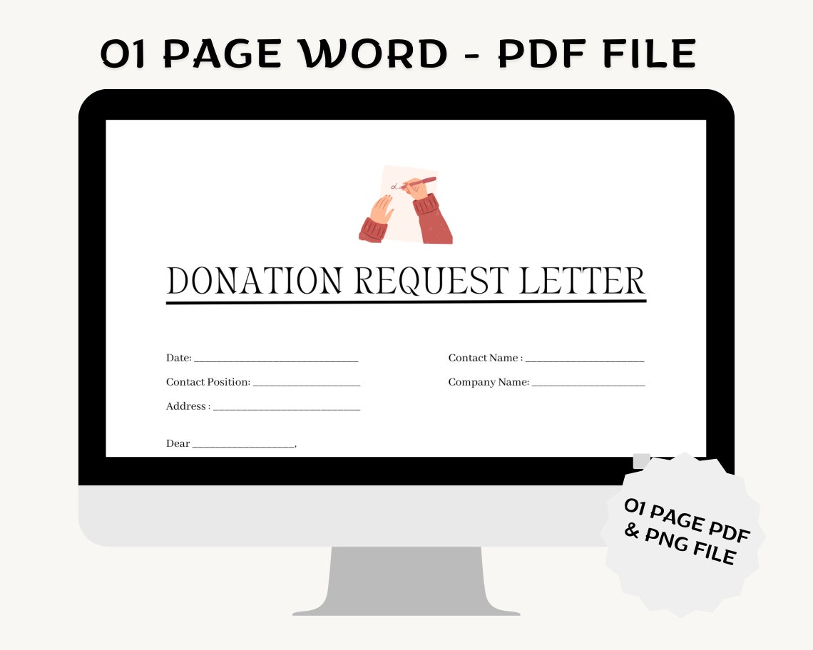 Professional Donation Request Letter Template. Google Docs/microsoft ...
