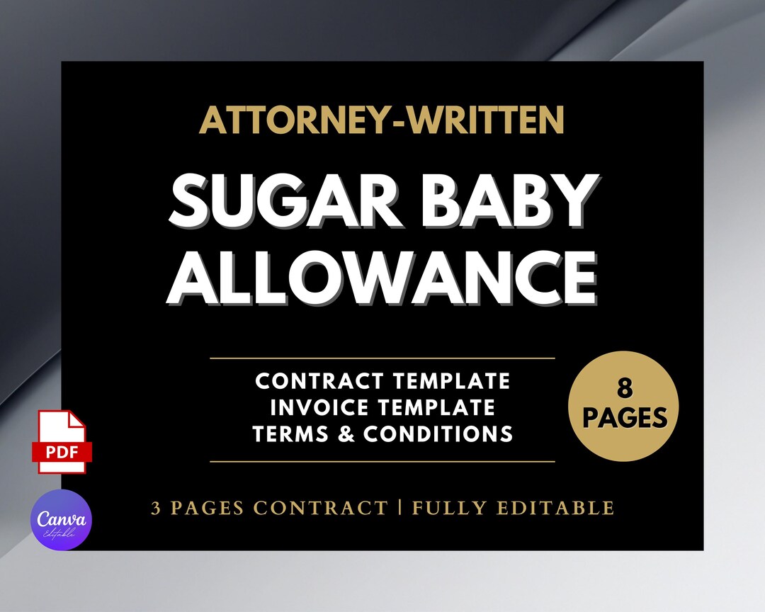 Sugar Baby Allowance Agreement Template, Mutual Agreement ...