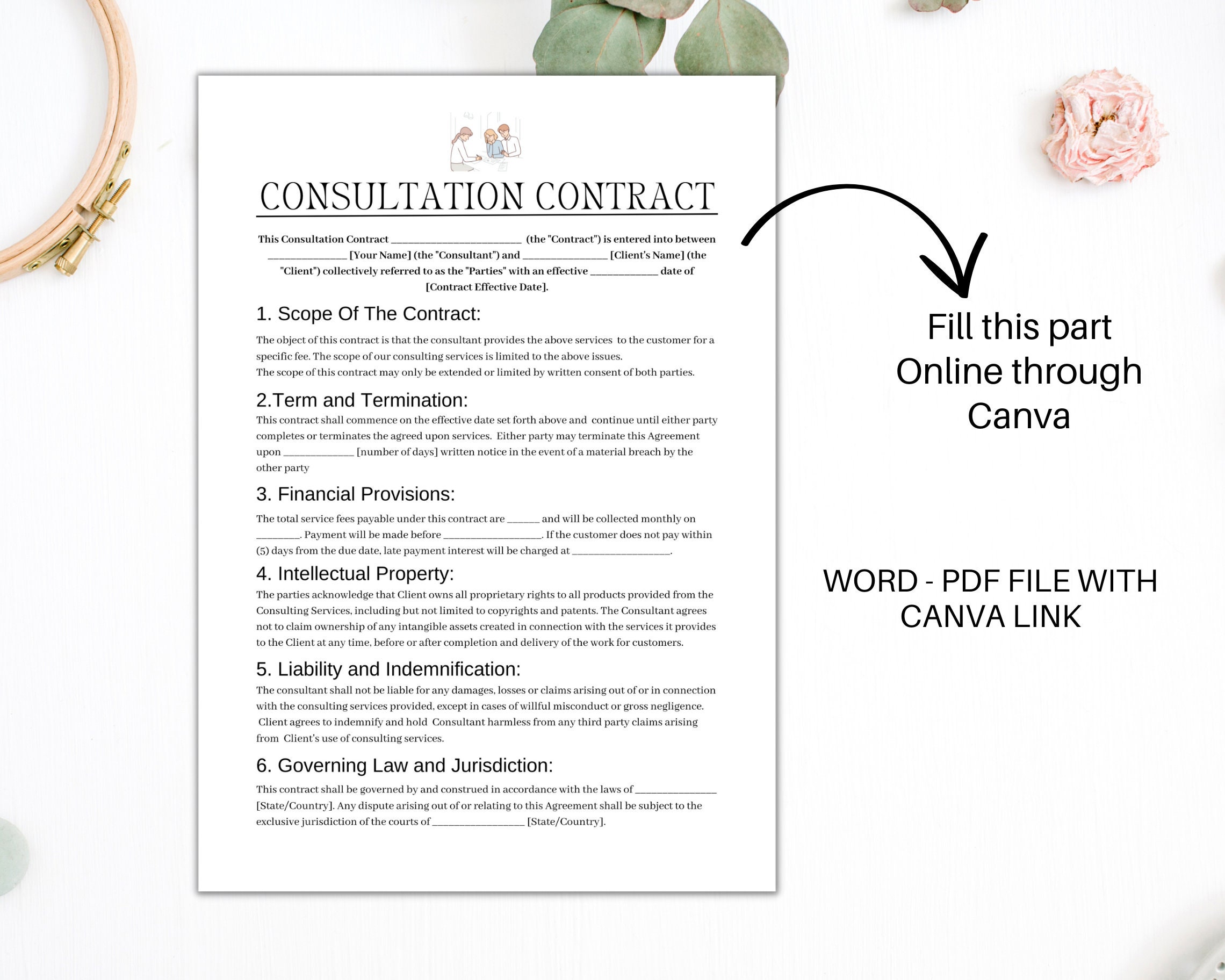 Consultant Contract, Professional Agreements for Consulting Services ...