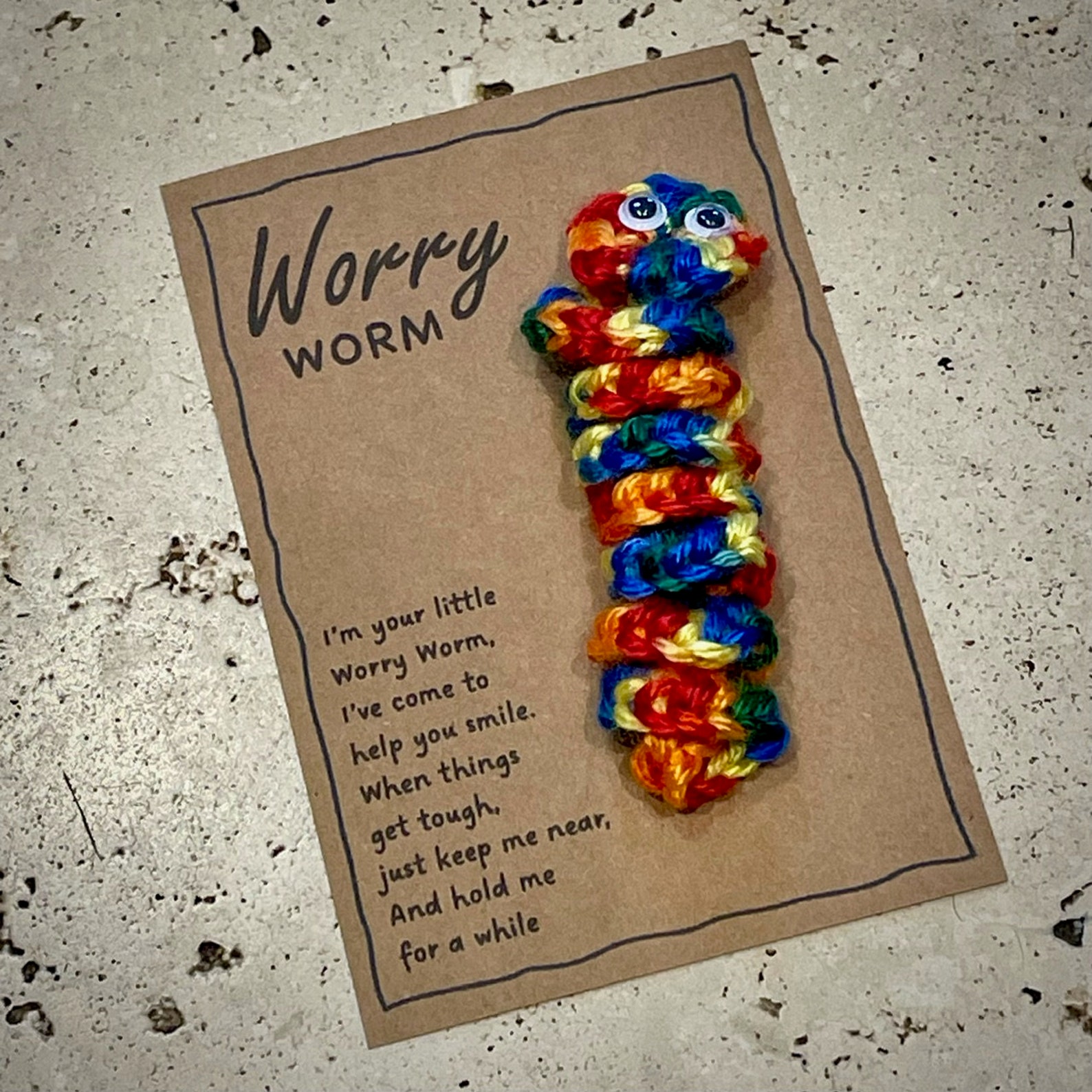 Worry Worm, Handmade Crochet, Pocket Worm, Pocket Hug - Etsy UK