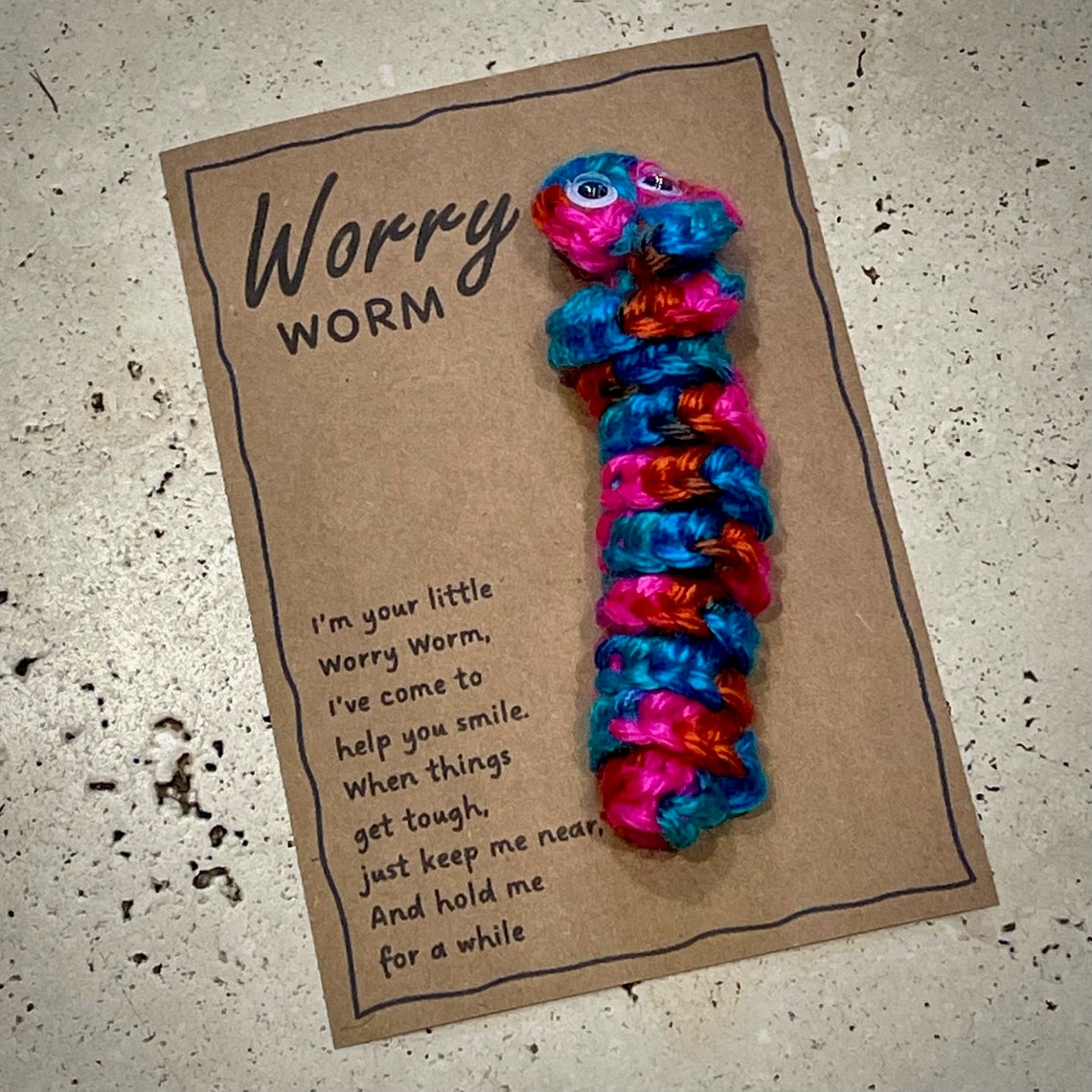 Worry Worm, Handmade Crochet, Pocket Worm, Pocket Hug - Etsy UK