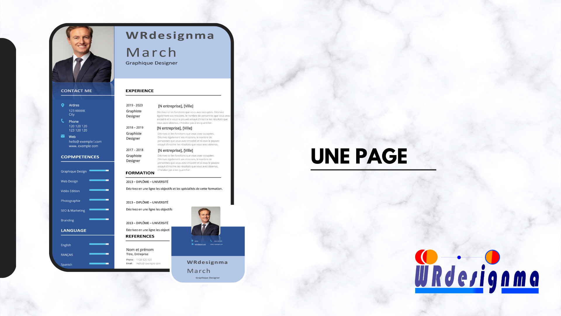 French CV, Word CV Template, Google Docs, Pdf Docs, Modern C, Cover ...