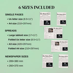 Editable Newspaper Pregnancy Announcement | Custom Baby News & Gender ...