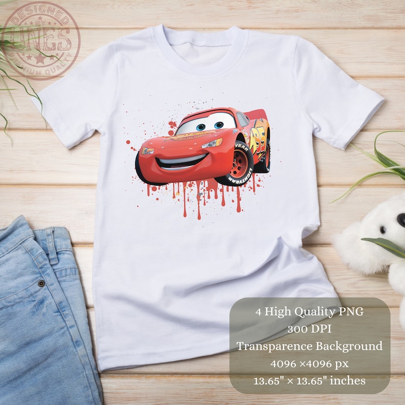 Lightning Mcqueen Cars Splash and Watercolor Digital Design PNG for ...