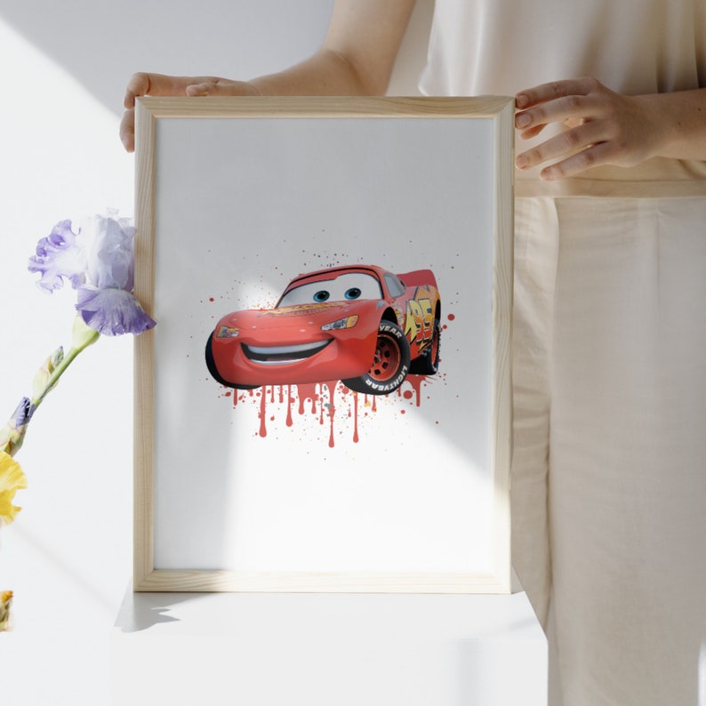 Set of 3 Lightning Mcqueen Cars Movie Poster Prints - Nursery Wall Art ...