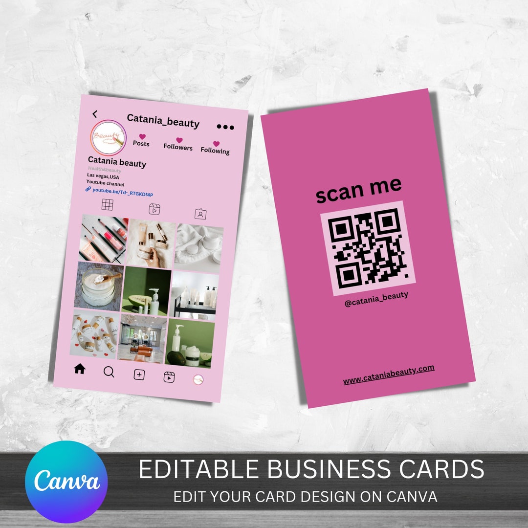 2024 Instagram Business Card IG Business Card Lash Tech Business Card ...