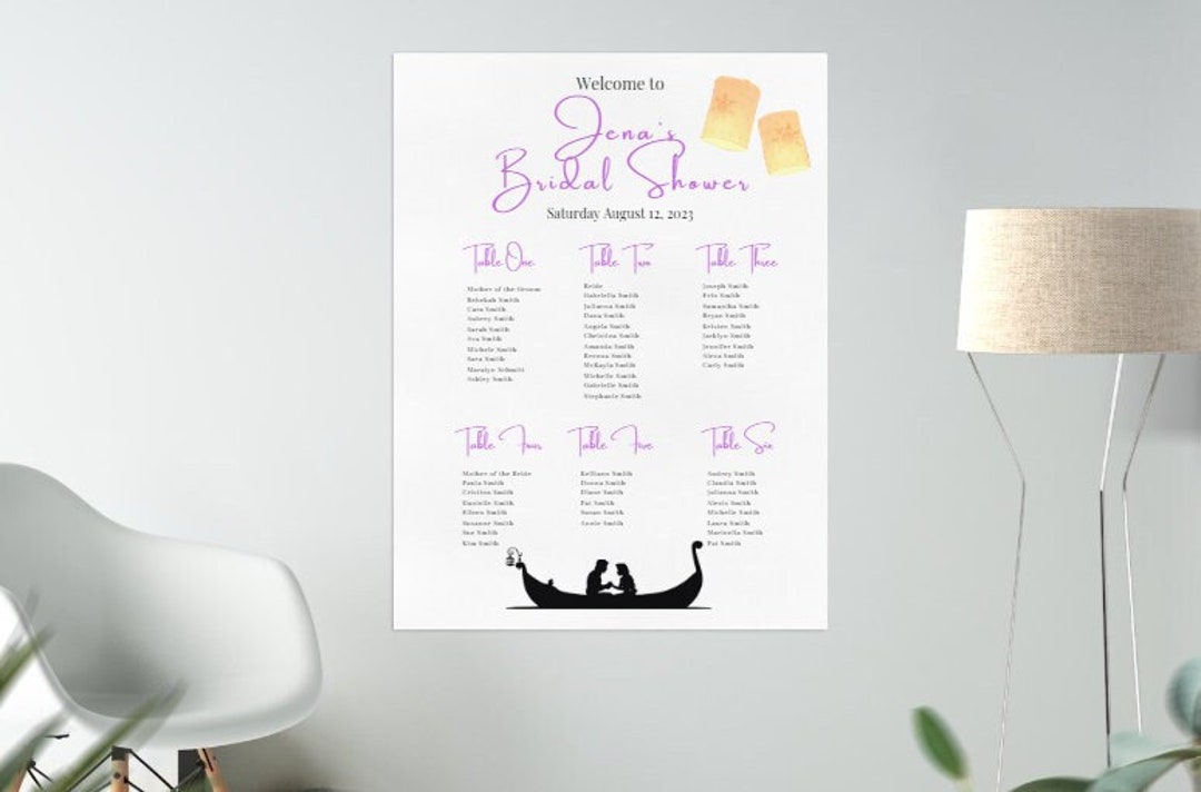 Tangled Seating Chart - Etsy