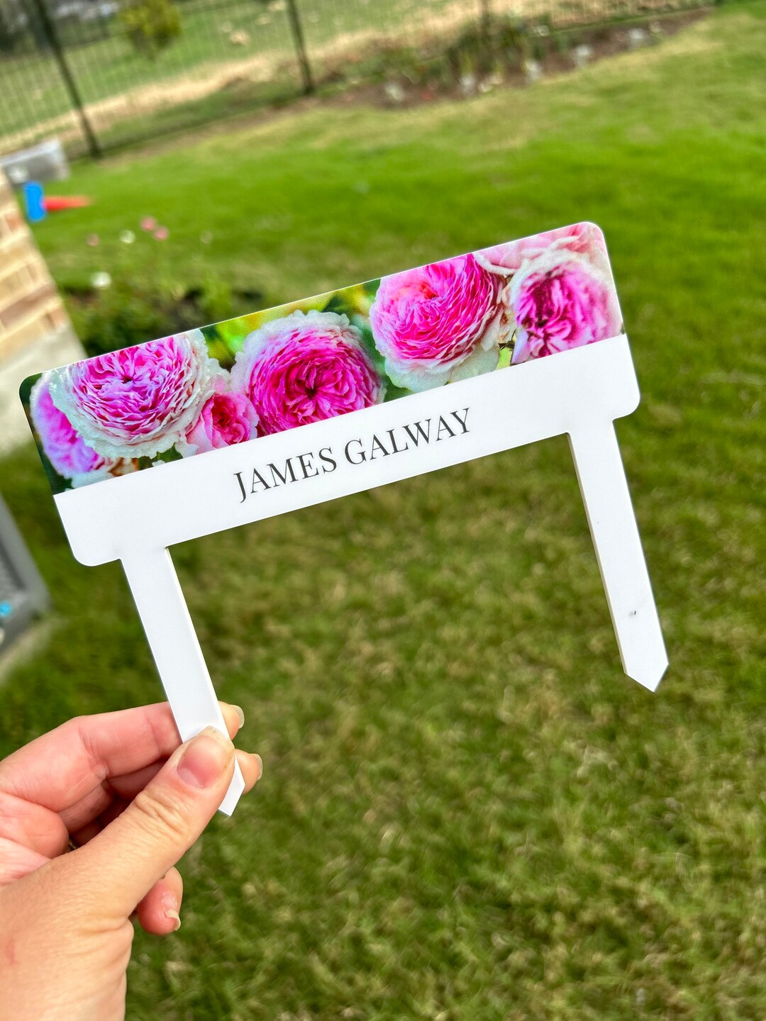 Garden Stakes With Picture Roses Plant Labels With Pictures Garden Name ...