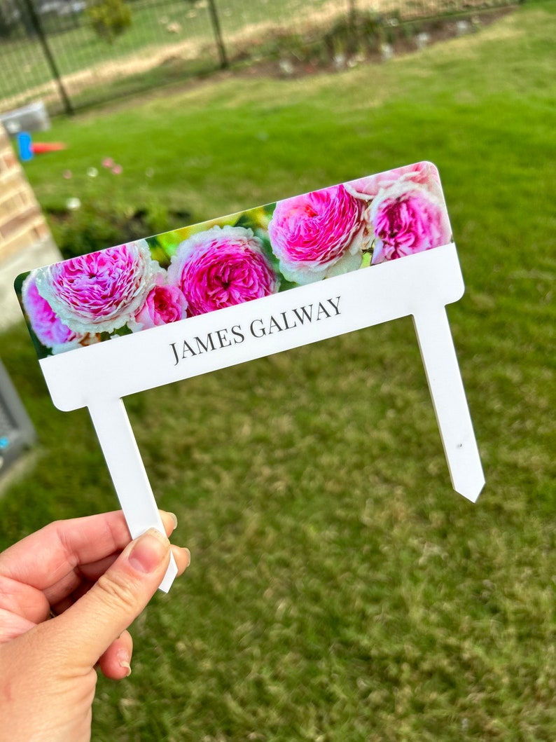 Garden Stakes With Picture Roses Plant Labels With Pictures Garden Name ...