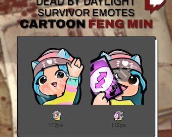 ANIMATED Streamer Feng Min Emote Feng Min Hi Emote, Hello Emote Dbd ...