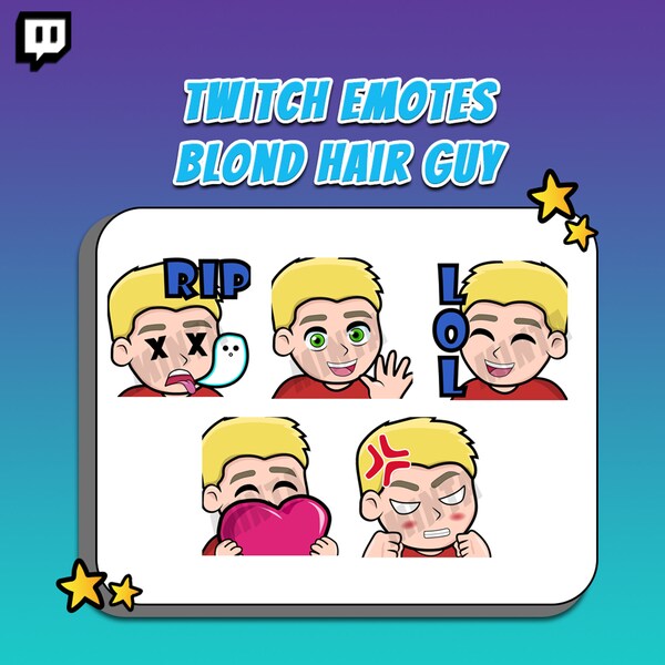Blonde Hair Guy Twitch Emote - Etsy