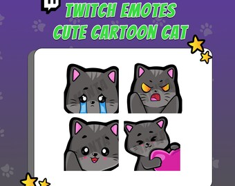 Kitty 3 Part Stream Emote 3 Part Emote Cat Emote Cute Kawaii Meme ...