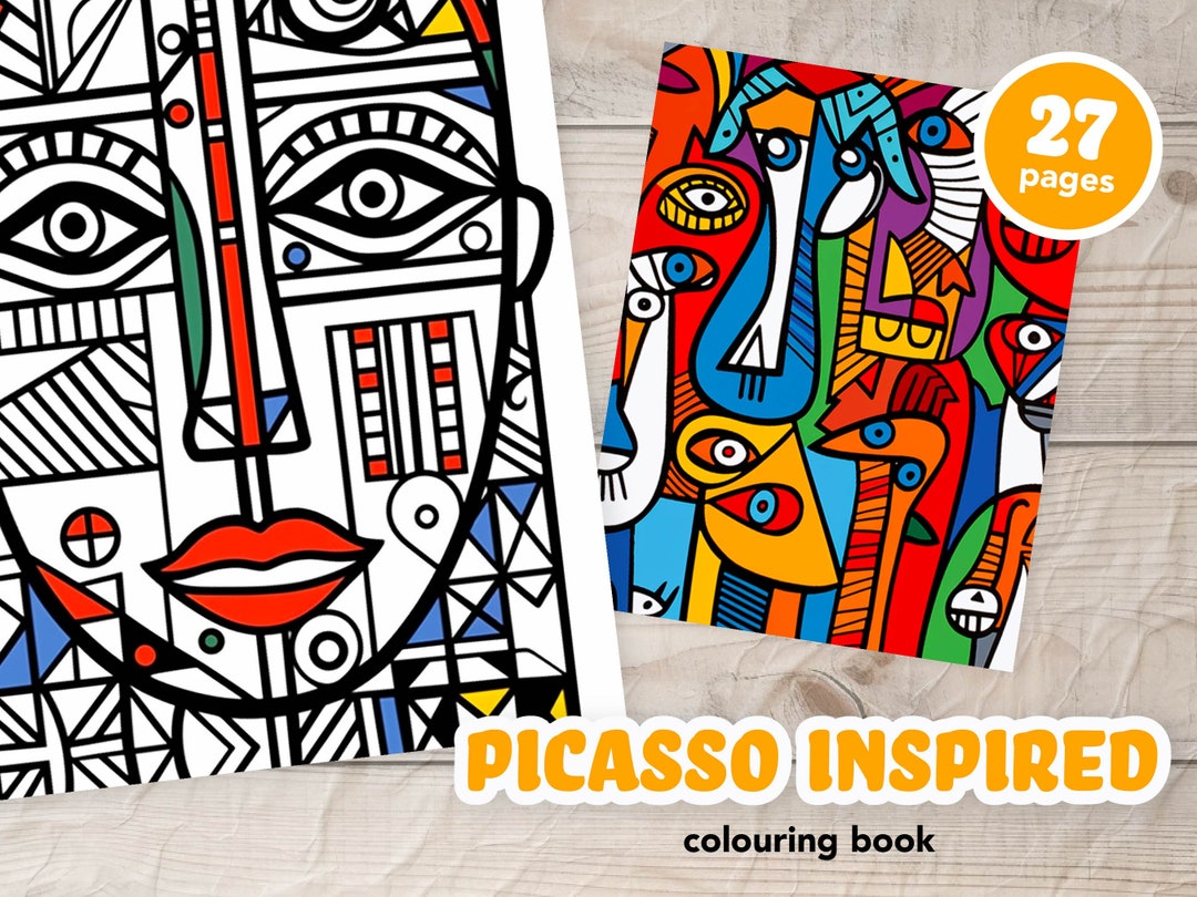 Picasso-inspired Digital Coloring Book | 27 Pages | Instant Download - Etsy