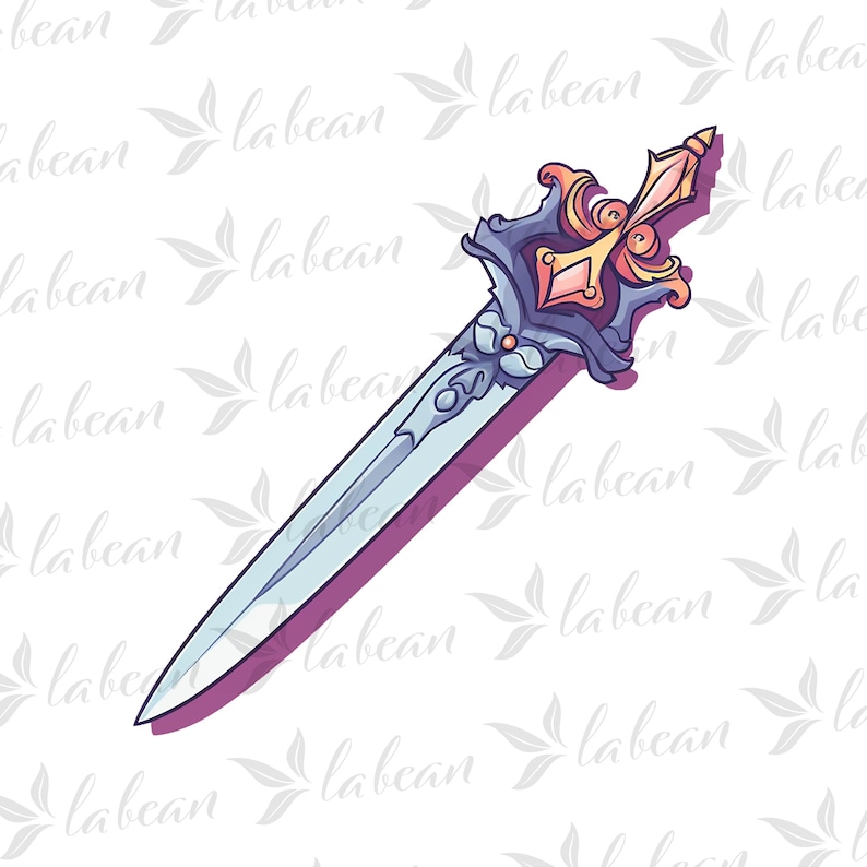 Feminine Sword Cartoon PNG | Sublimation Designs PNG | Game Art PNG | High Resolution | Instant ...