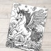 Magical Unicorn Coloring Pages - Digital Printouts (set of 4) | Instant ...